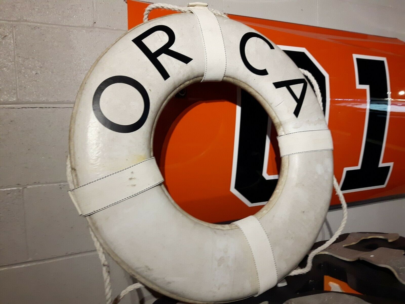 1:1 ORCA 24" JAWS Movie Prop Life Ring Replica Reproduction Decals ...