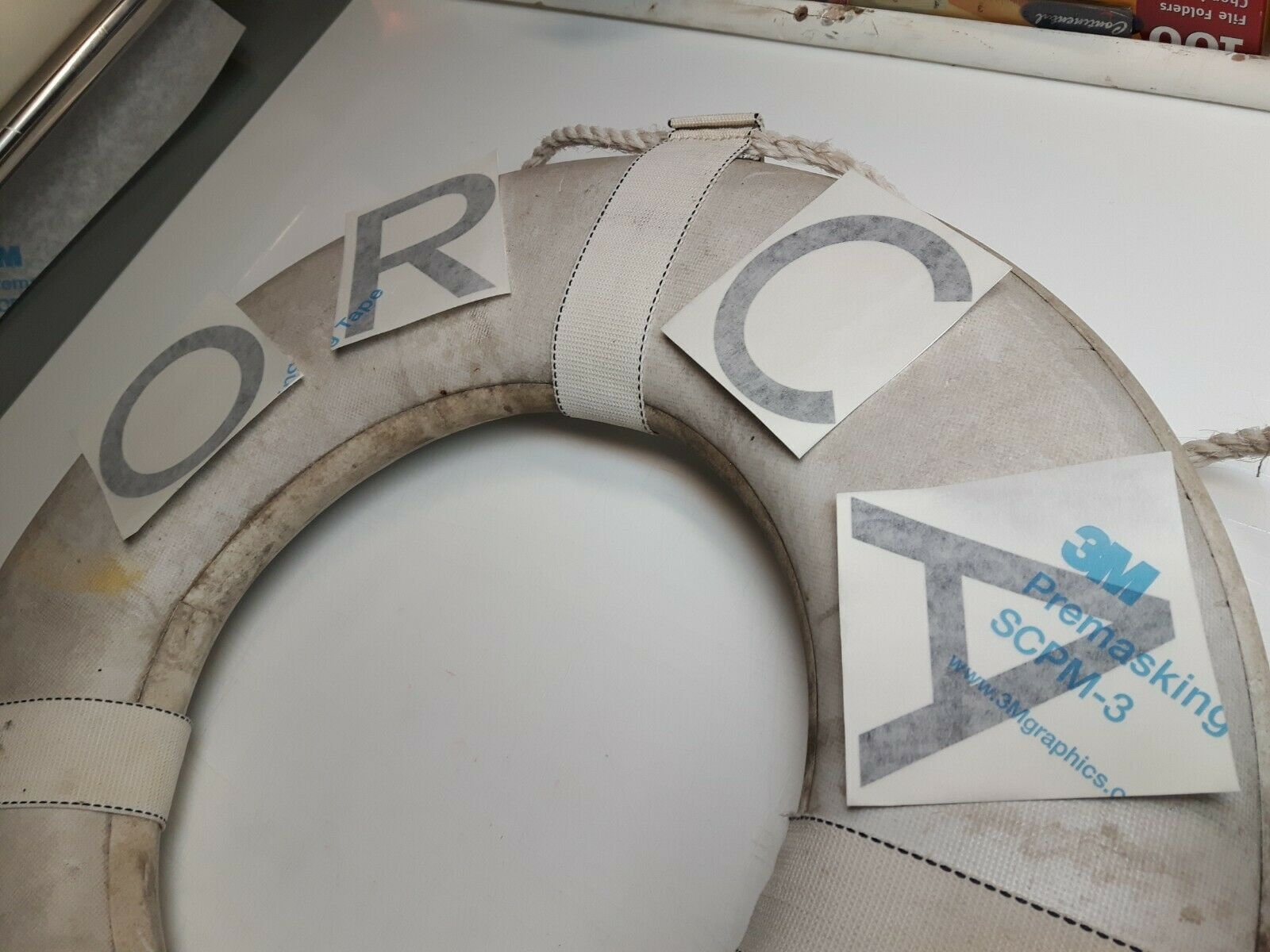 1:1 ORCA 24" JAWS Movie Prop Life Ring Replica Reproduction Decals ...