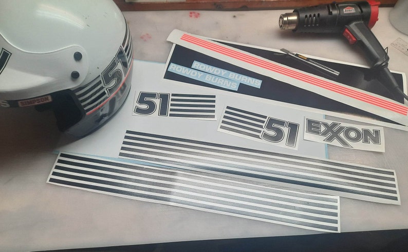 1:1 DAYS OF THUNDER Rowdy Burns Exxon 51 Movie Prop Nascar Race Helmet ...