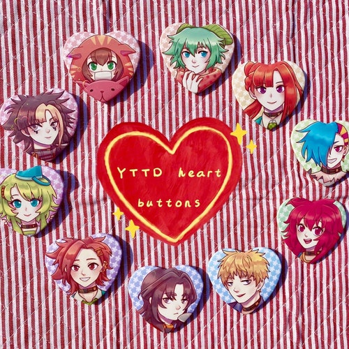 Super Chibi YTTD Buttons | Etsy