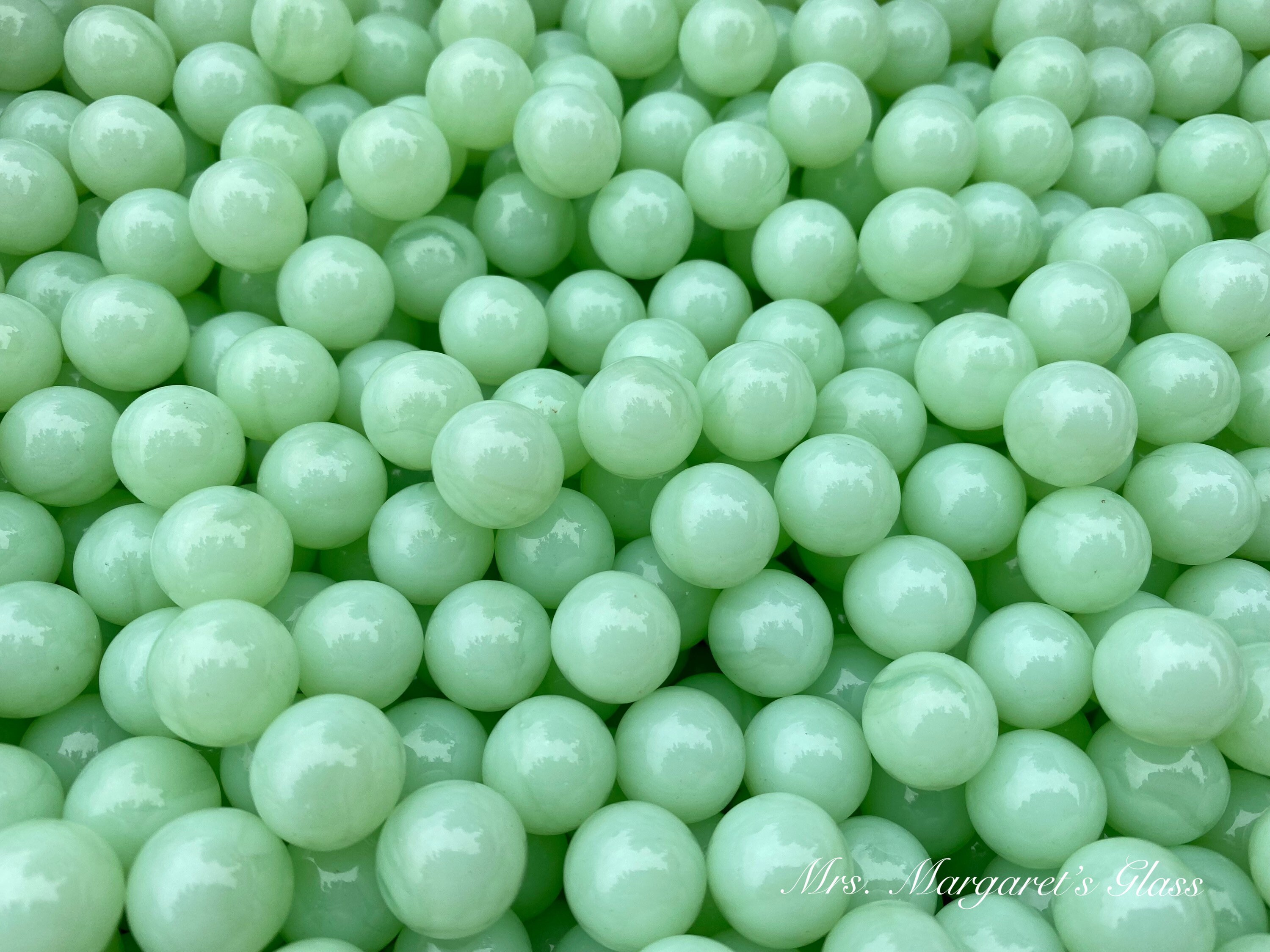 Four Pounds of Marble King Jadeite Glass Marbles