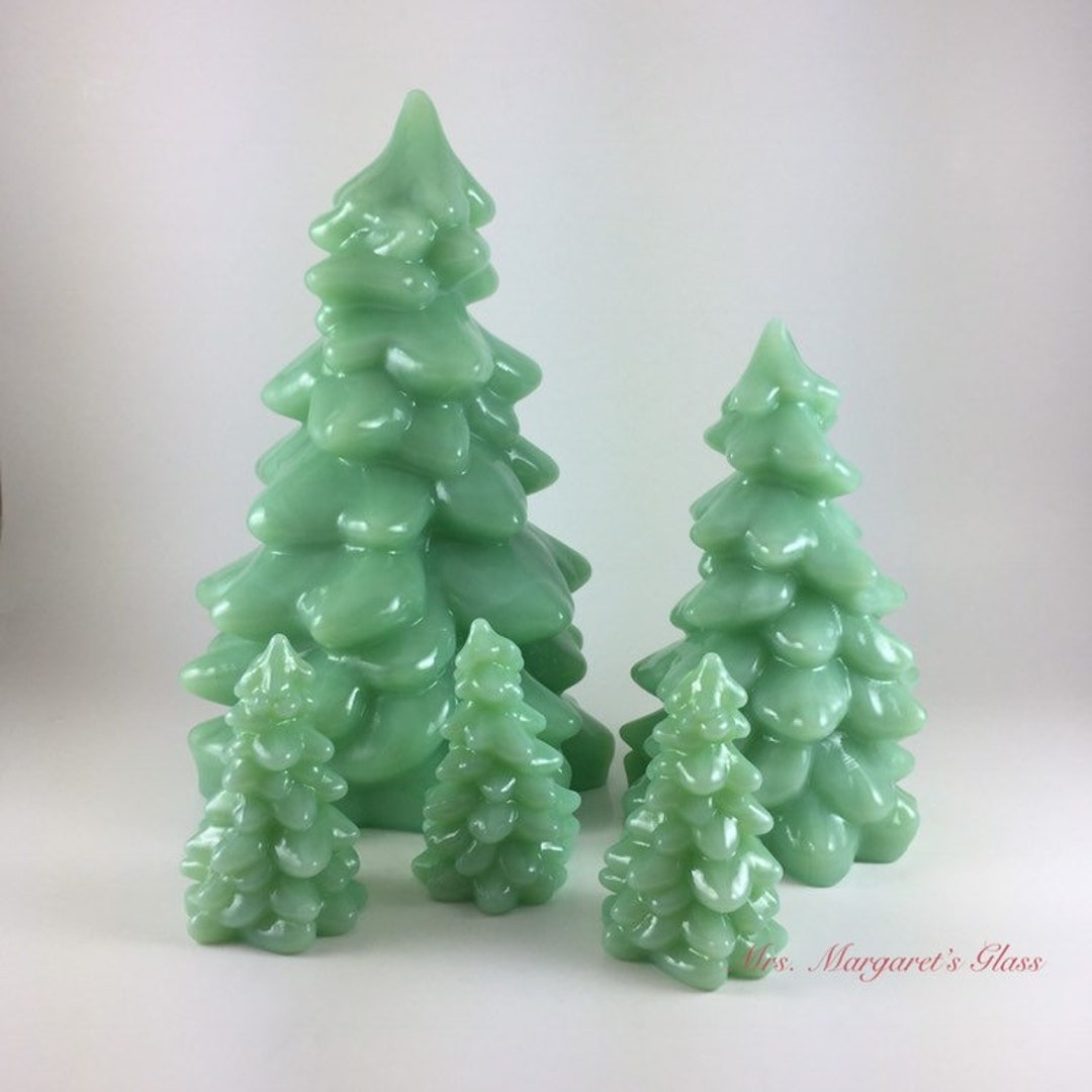 Set of Five. Mosser Glass Jadeite Christmas Trees. - Etsy