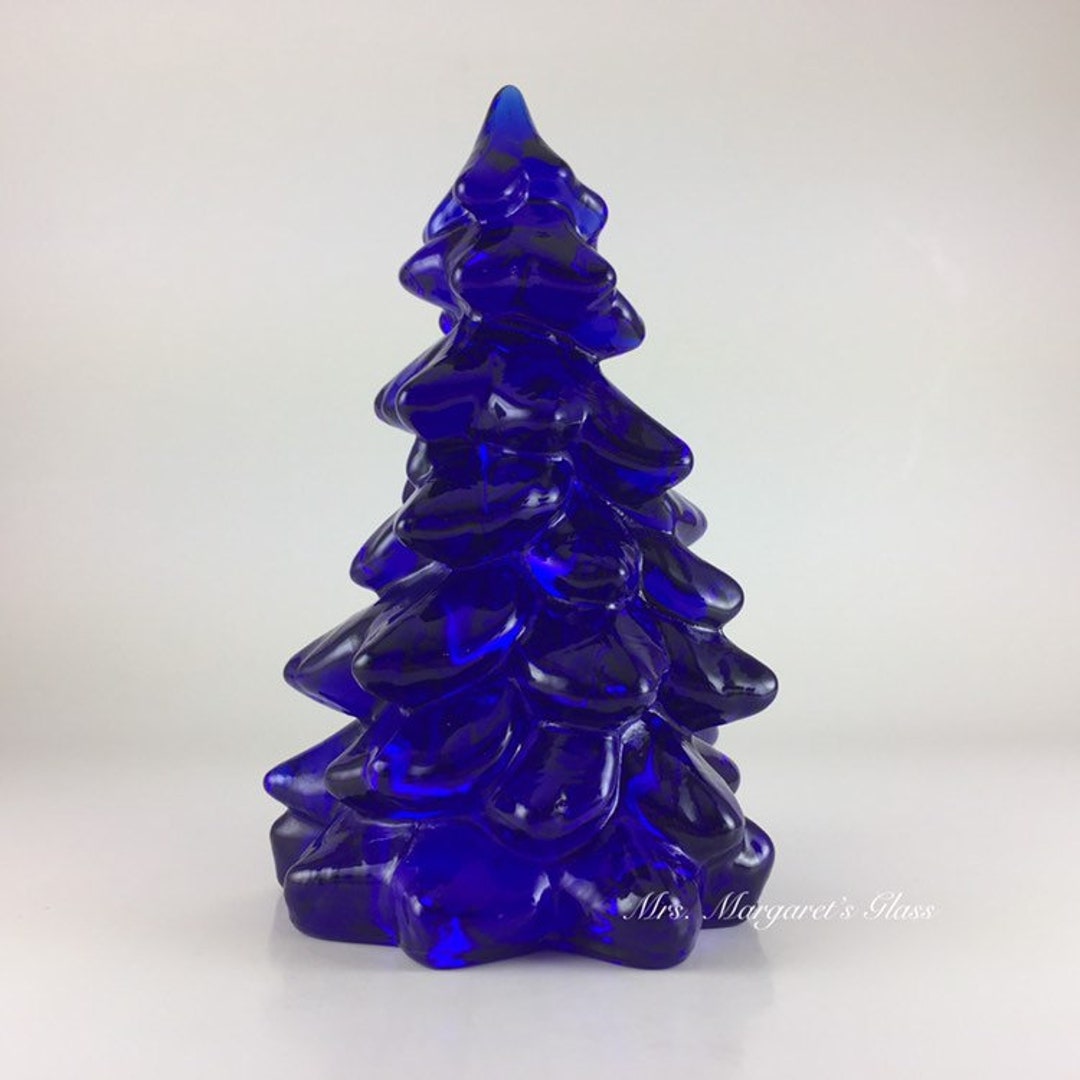 Mosser Glass 5.5" Cobalt Blue Christmas Tree - Etsy