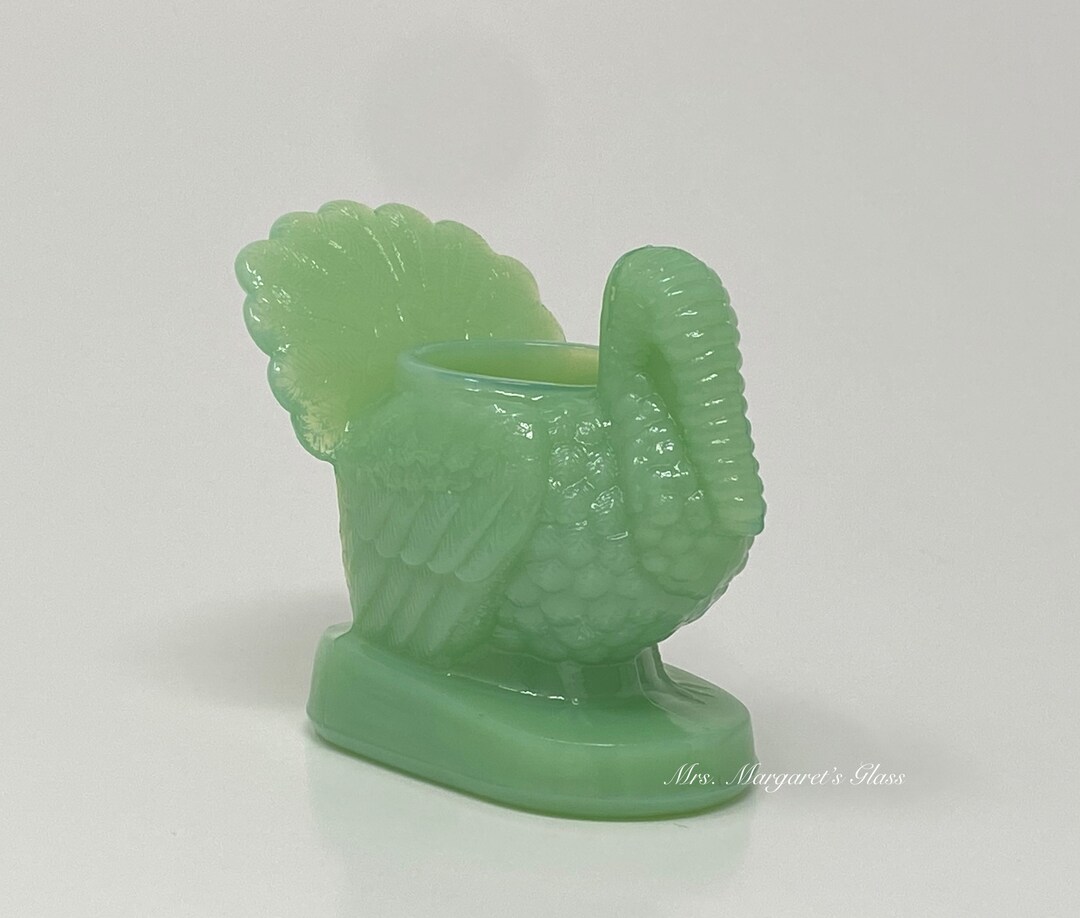 Mosser Glass Jadeite Turkey Toothpick Holder - Etsy