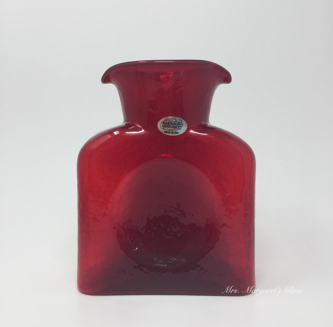 Blenko Glass Ruby Red 384 Water Bottle - Etsy