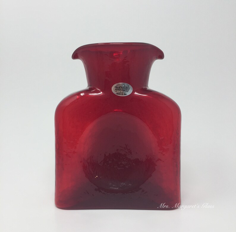 Blenko Glass Ruby Red 384 Water Bottle - Etsy