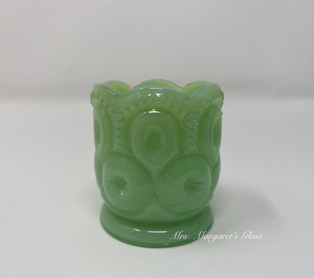Weishar Glass Jadeite Uranium Glow Moon & Stars Toothpick - Etsy
