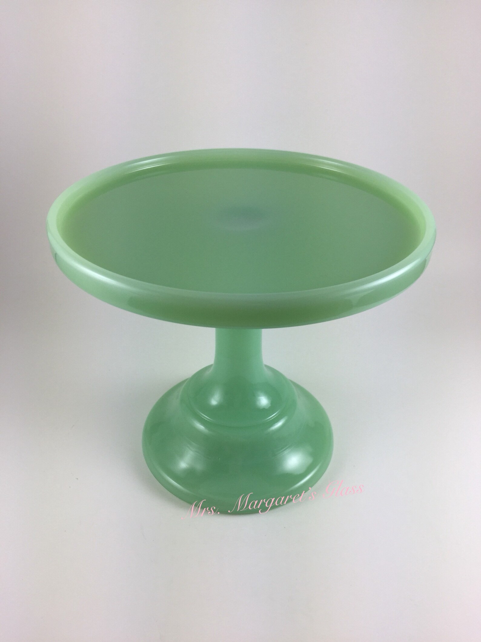 Mosser Glass 6" Jadeite Cake Plate Stand - Etsy