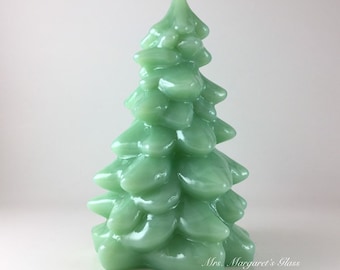 Mosser Glass Large 8" Jadeite Christmas Tree. - Etsy
