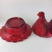 Mosser Glass Ruby Red Hen on Nest - Etsy