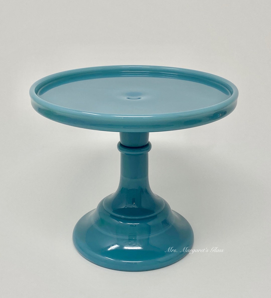 Mosser Glass 6” Georgia Blue Cake Stand - Etsy