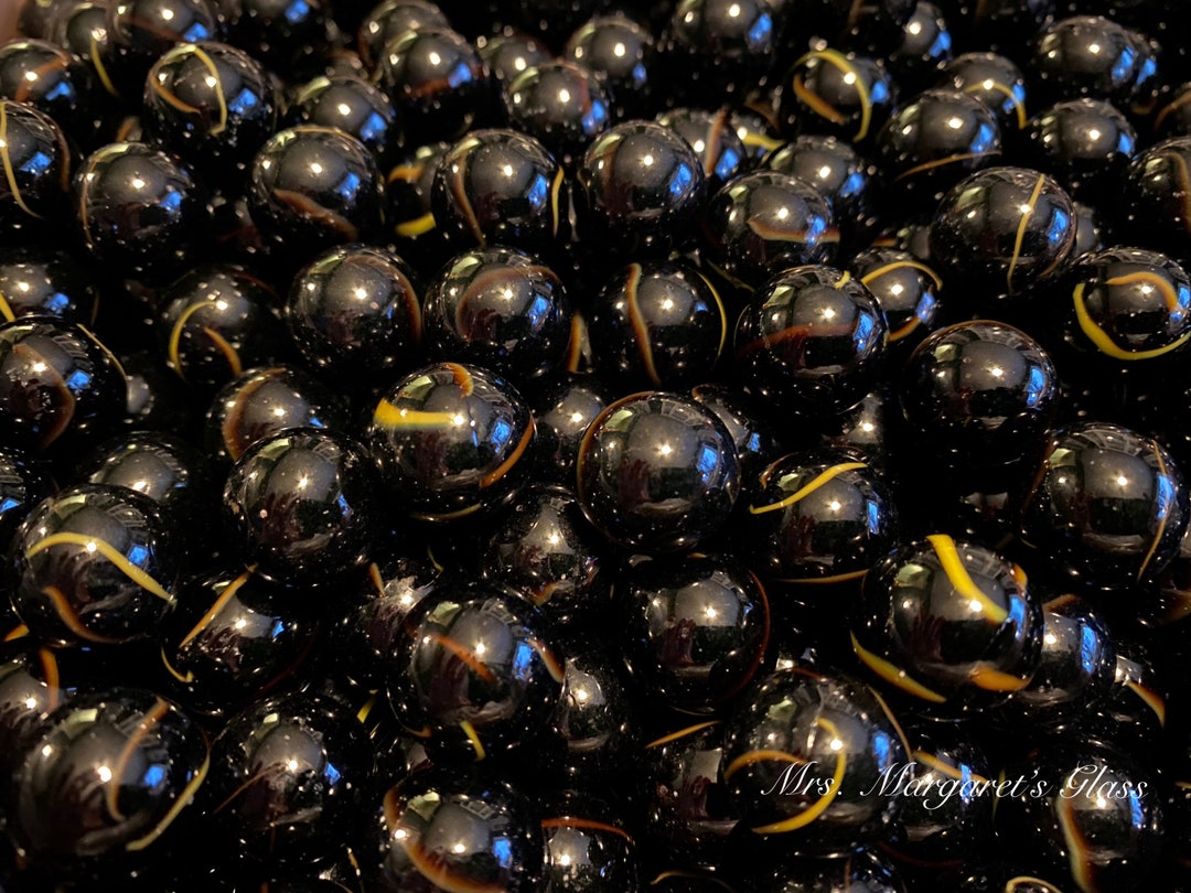 Marble King Glass Black & Yellow Honey Bee Rainbow Marbles - Etsy