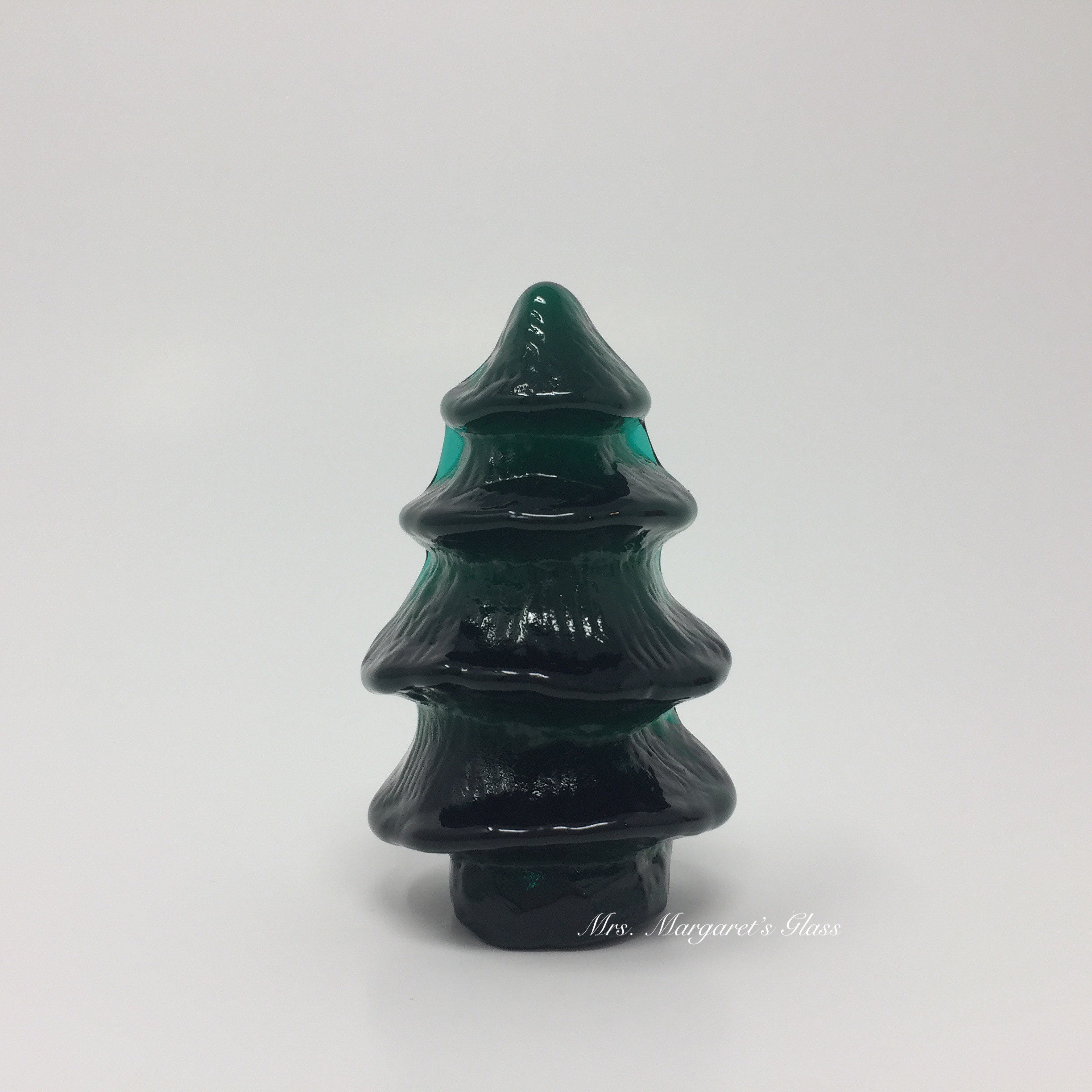 Blenko Glass Christmas Holiday Figurine Trio. Emerald Green | Etsy