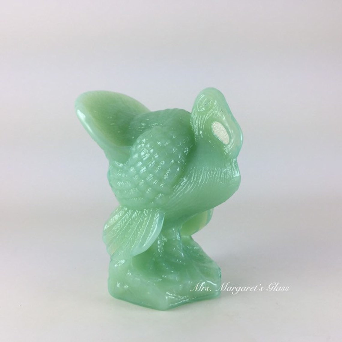 Mosser Glass Jadeite Turkey Figure - Etsy