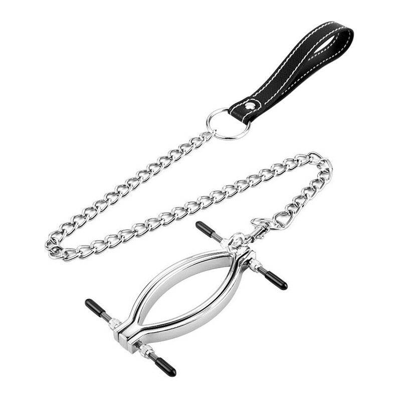 The Pussy Trap Vagina Spreader Labia Clamp With Leash Etsy
