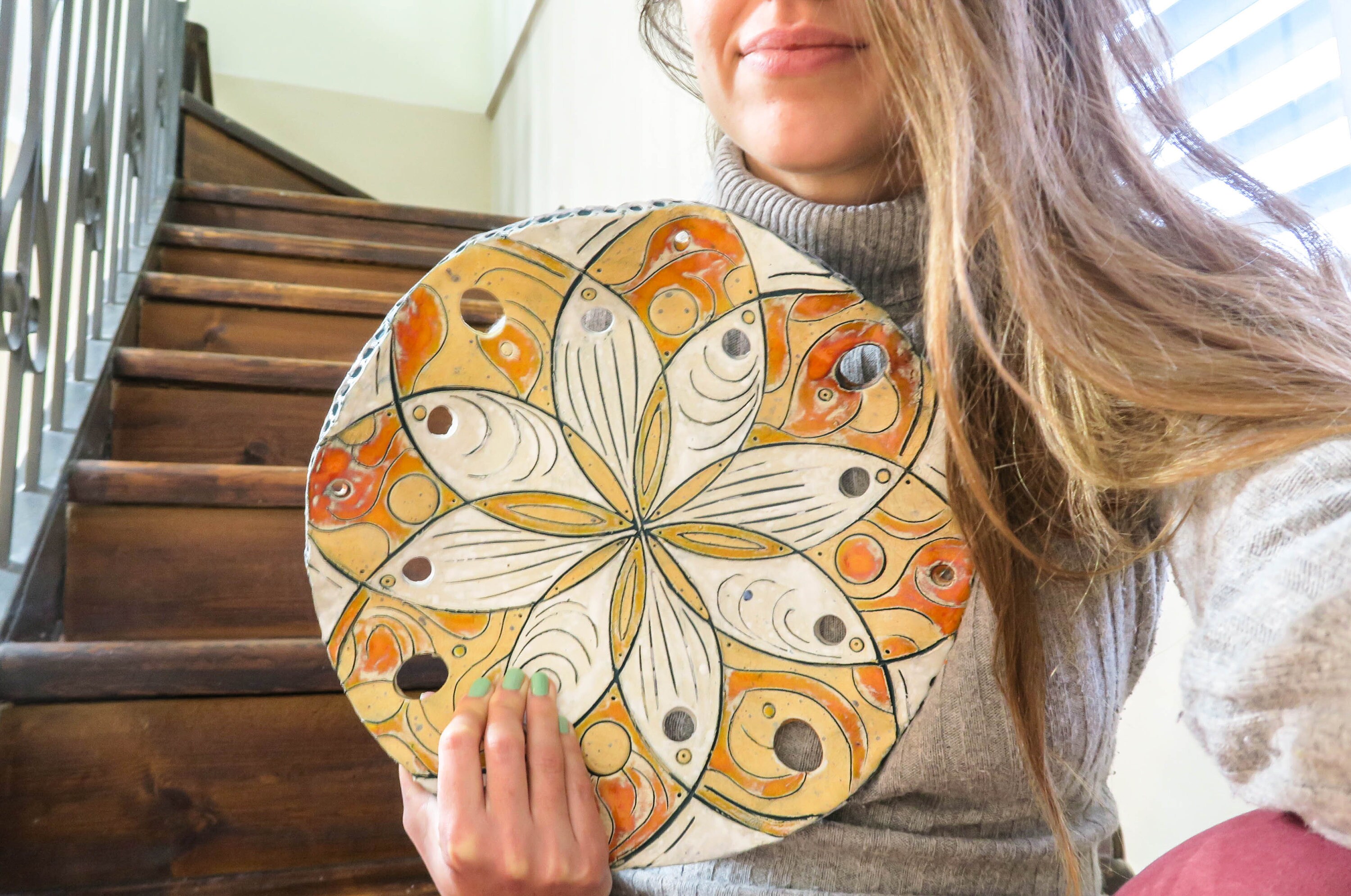 Stoneware Ceramic Plate Mandala Plate Decorative Plate | Etsy