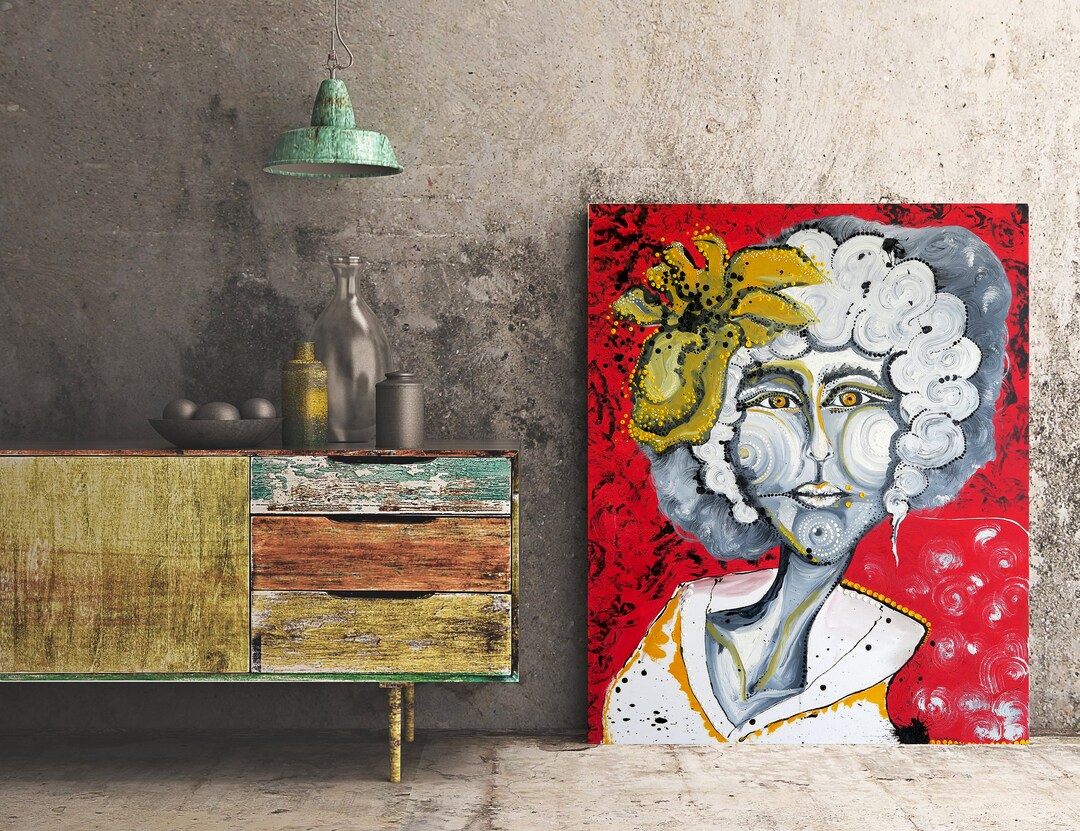 Pop Art Painting, Contemporary, Peculiar, Crazy Painting, 32x40 Creepy ...