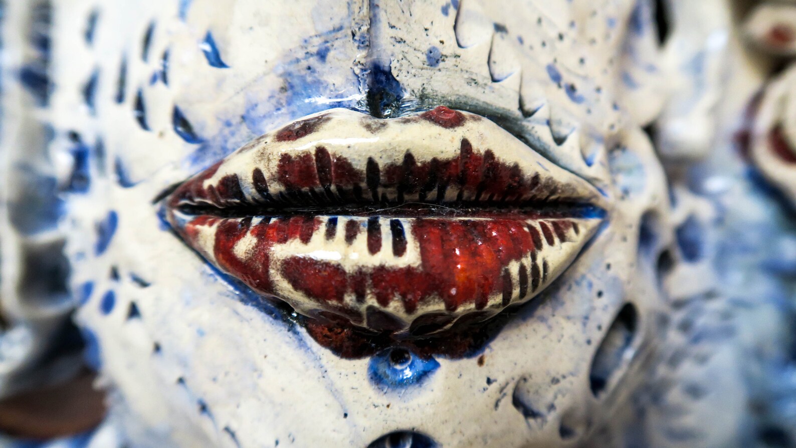 Ceramic Wall Art Scary Mask Sculpture Unusual Art Ceramic - Etsy