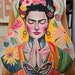 Frida Kahlo Hand-painted Guitar, Buddha Wall Art Decor, Unique ...