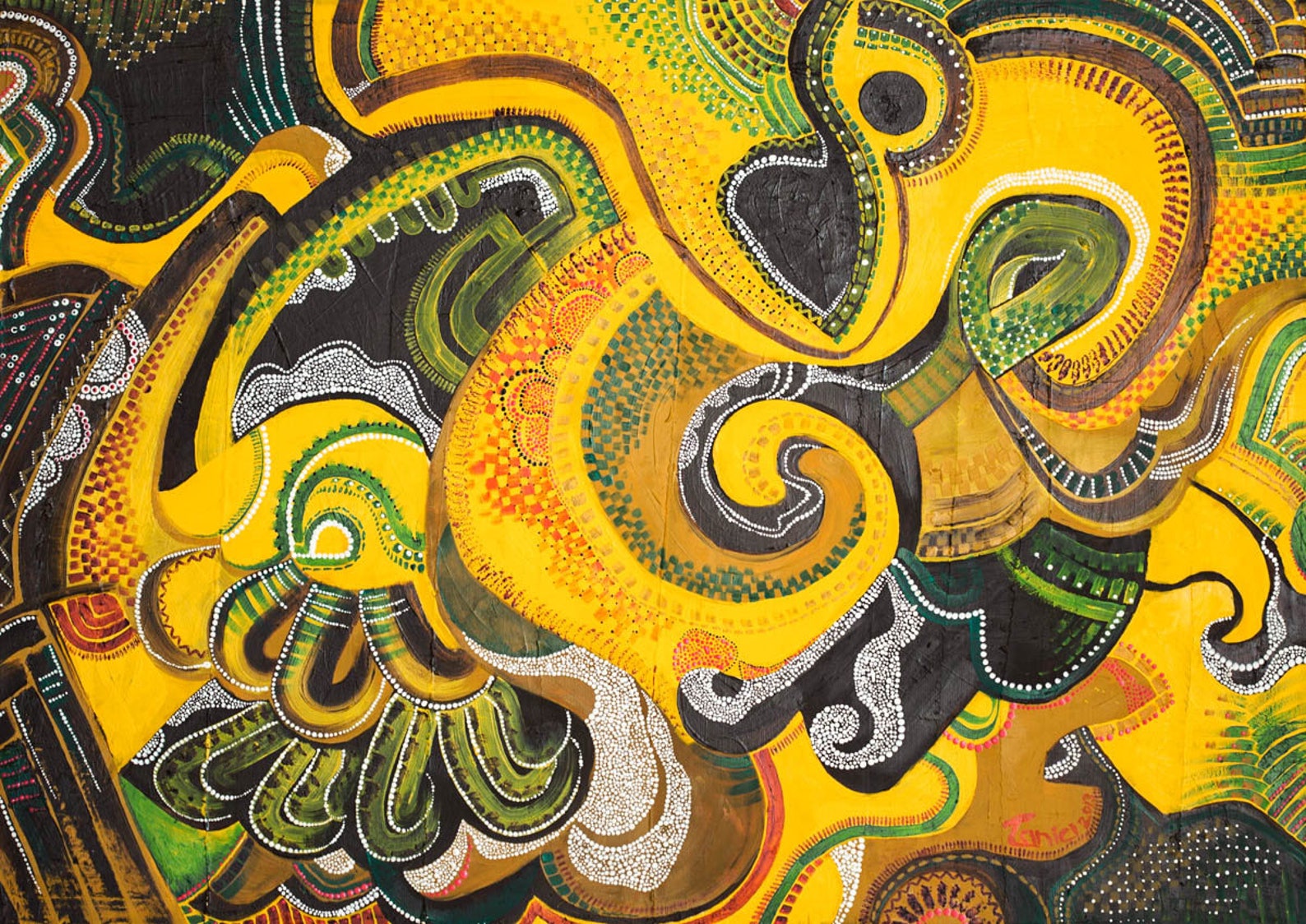 Jungle Abstract Painting 20x28 Original Artwork - Etsy