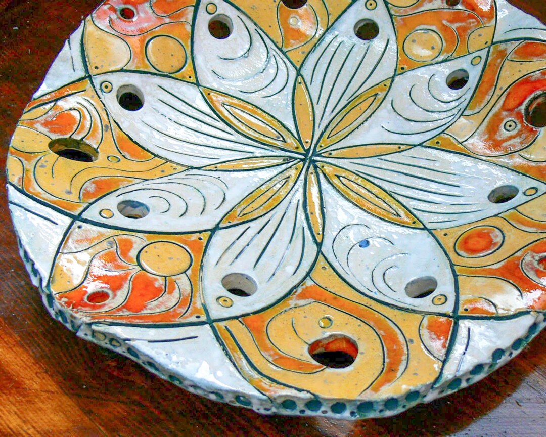 Stoneware Ceramic Plate, Mandala Plate, Decorative Plate, Mandala ...