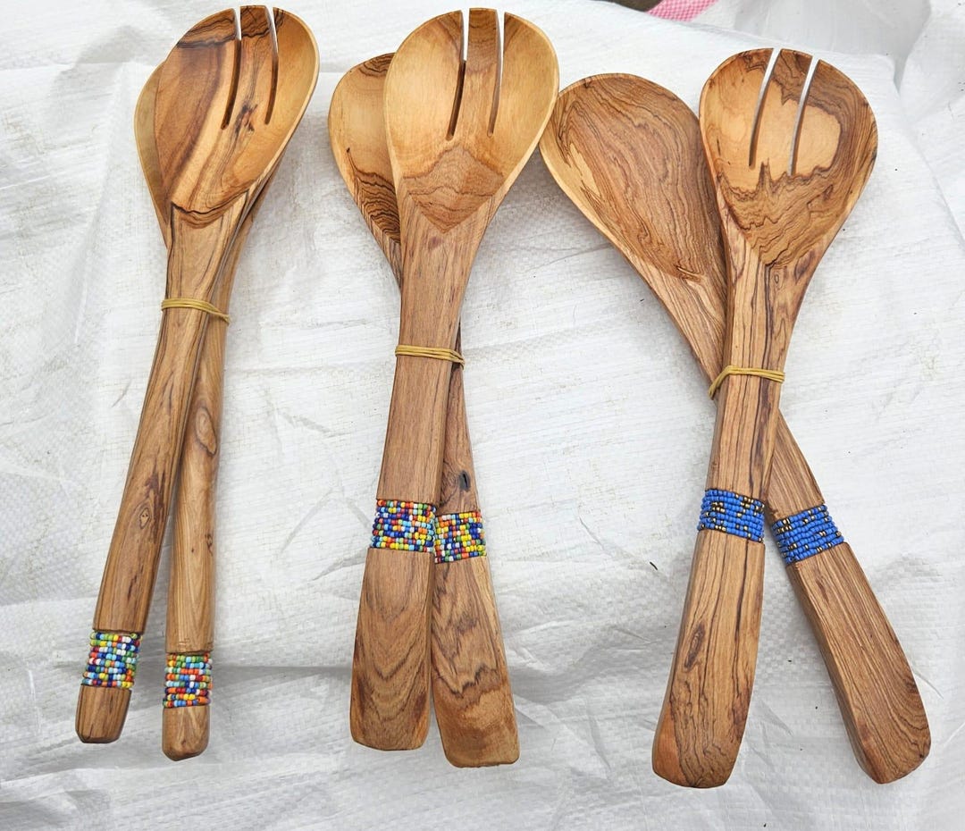 Assorted Wooden Serving Spoons, Serving Spoons, Wooden Spoons, Handmade ...