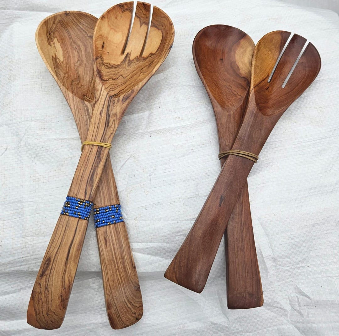 Assorted Wooden Serving Spoons, Serving Spoons, Wooden Spoons, Handmade ...