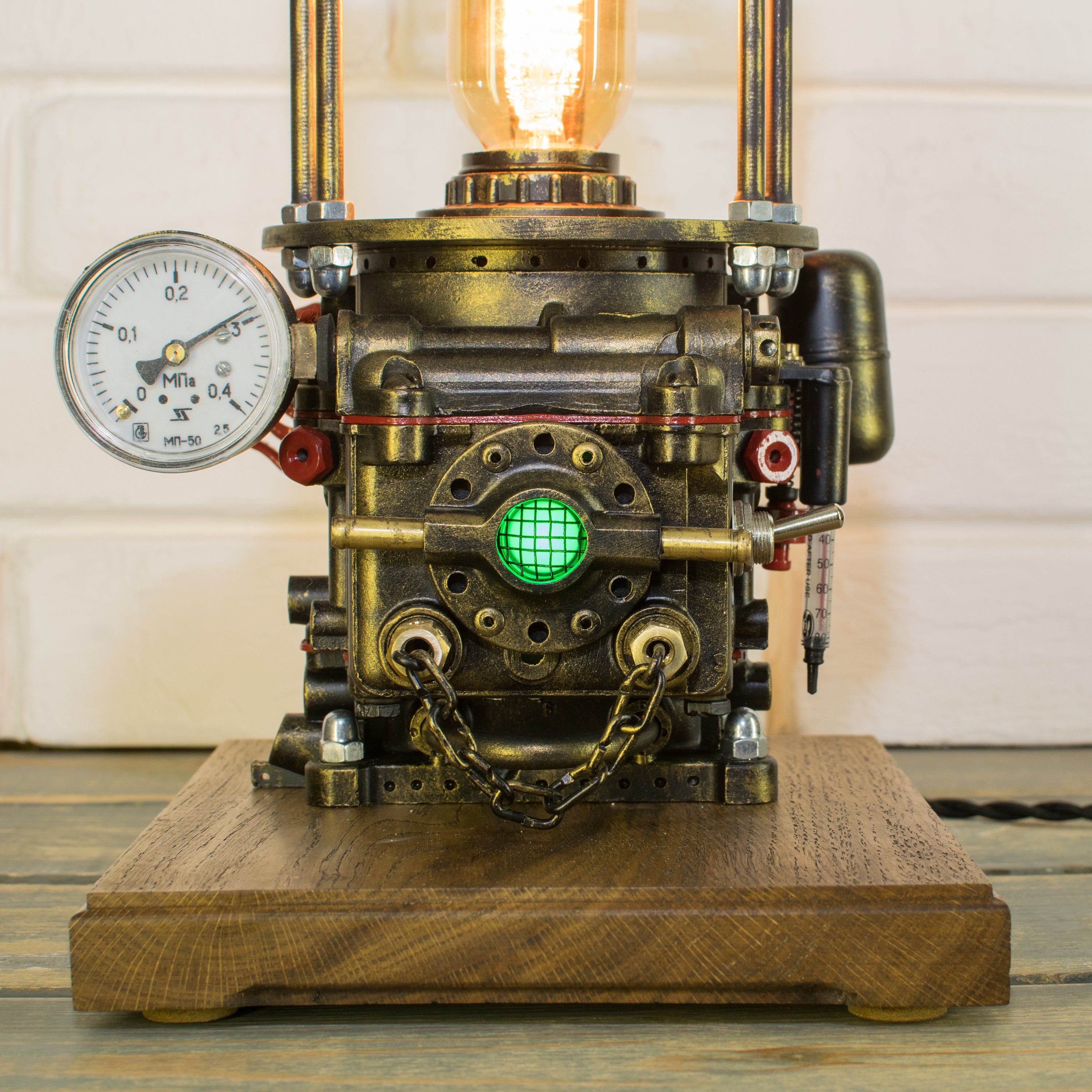 Steampunk lamp / Edison lamp / steampunk decor / loft lamp / | Etsy