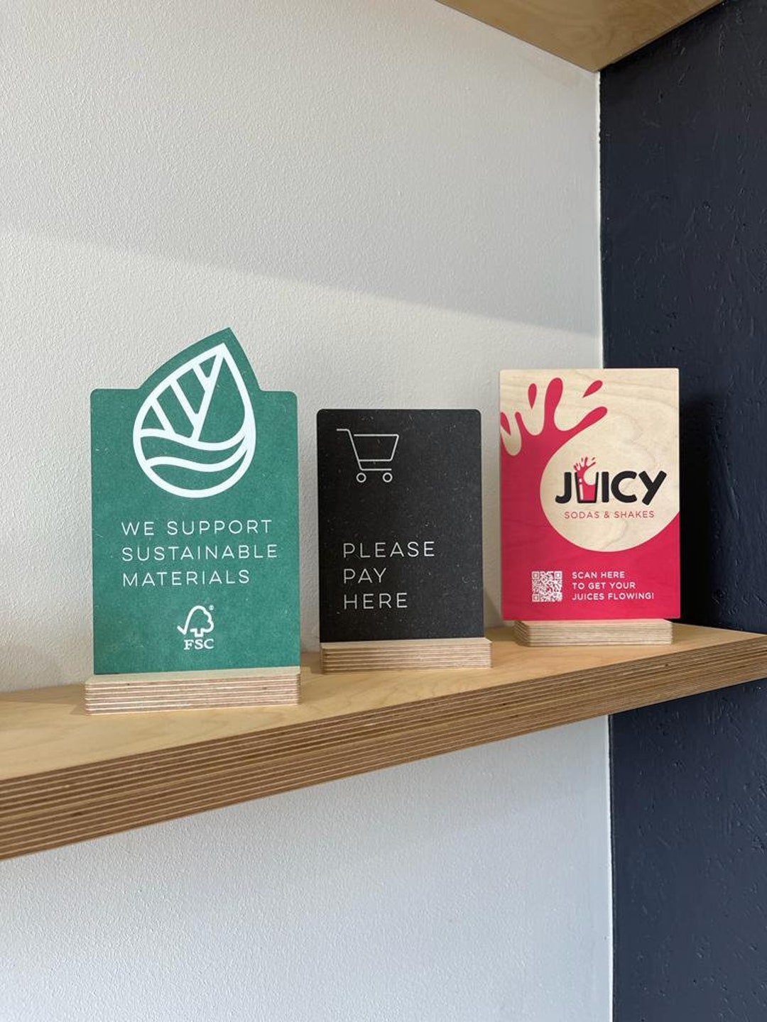 Beautifully Crafted Sustainable Mini Counter Top Signs - Etsy
