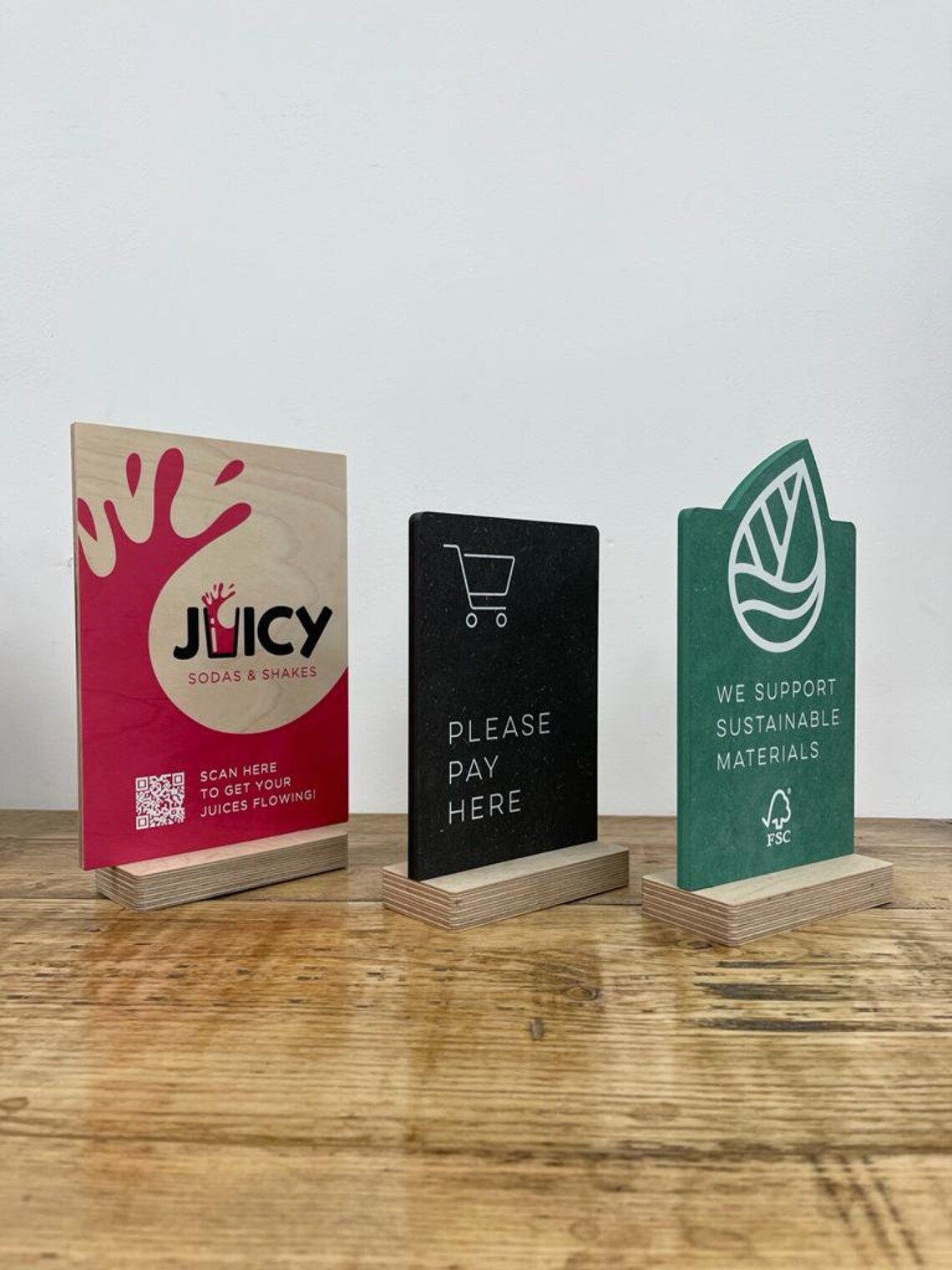 Beautifully Crafted Sustainable Mini Counter Top Signs - Etsy