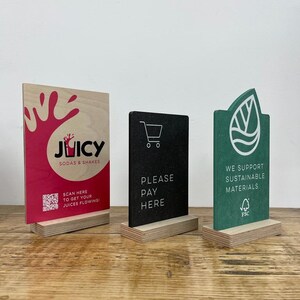 Beautifully Crafted Sustainable Mini Counter Top Signs - Etsy