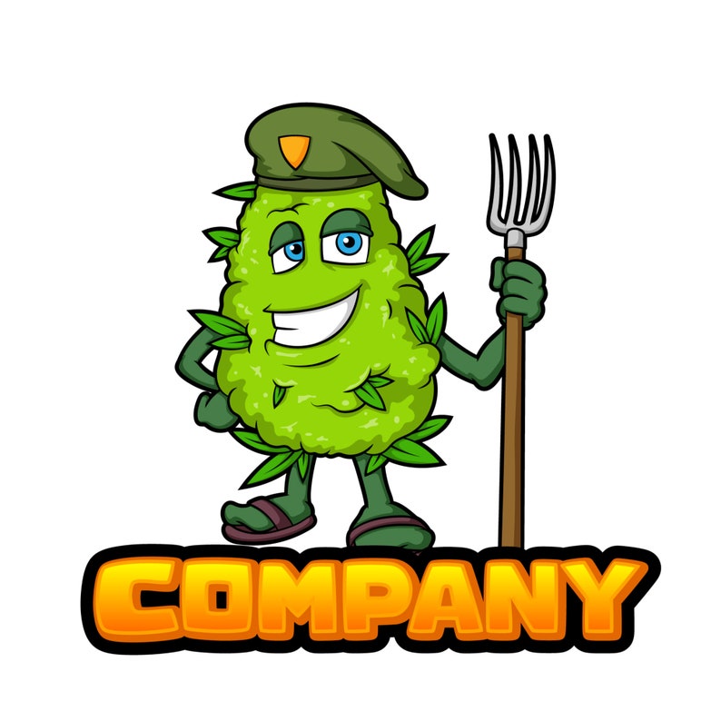 Custom Weed Logo Designhemp Logo Designmarijuana Logo Designcartoon ...