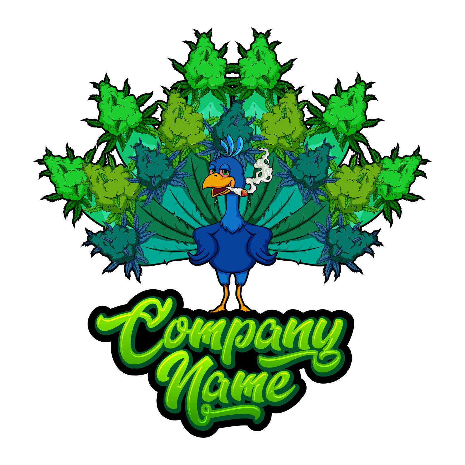 Custom Weed Logo Design|hemp Logo Design|marijuana Logo Design|cartoon ...