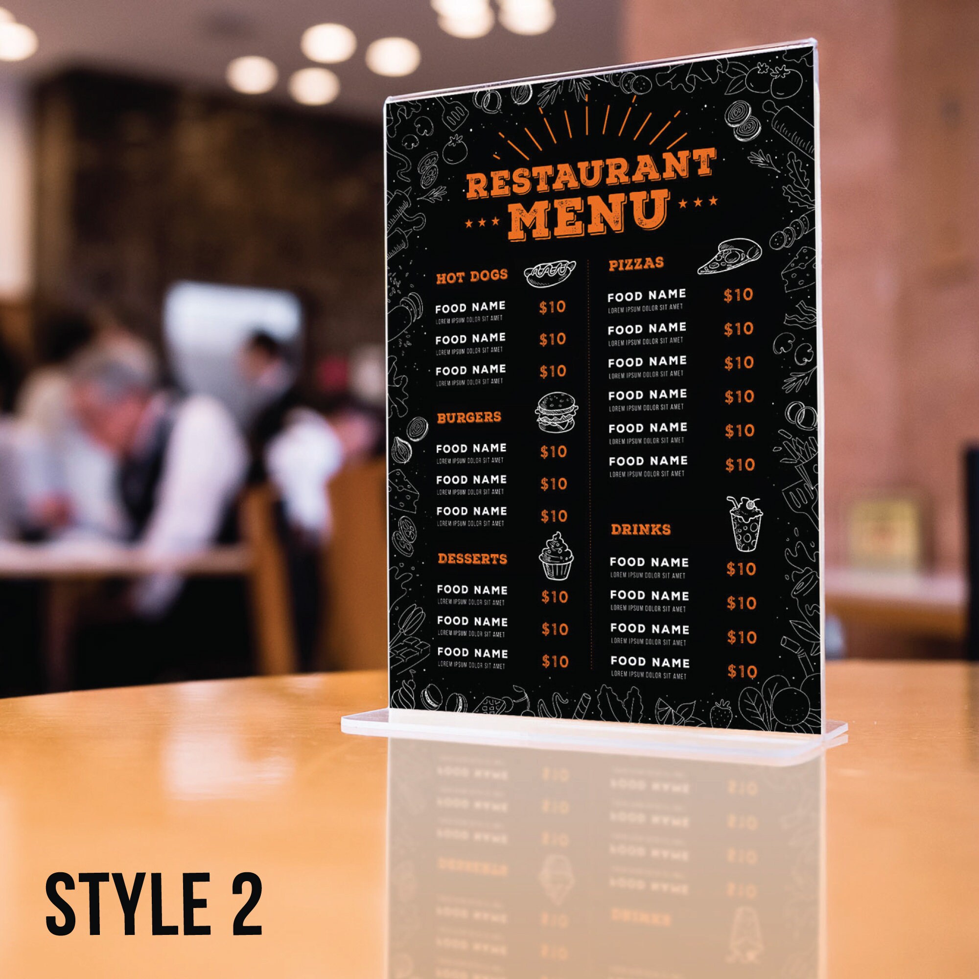 VINTAGE Custom Restaurant CHALKBOARD Menu Design UNLIMITED Revisions ...