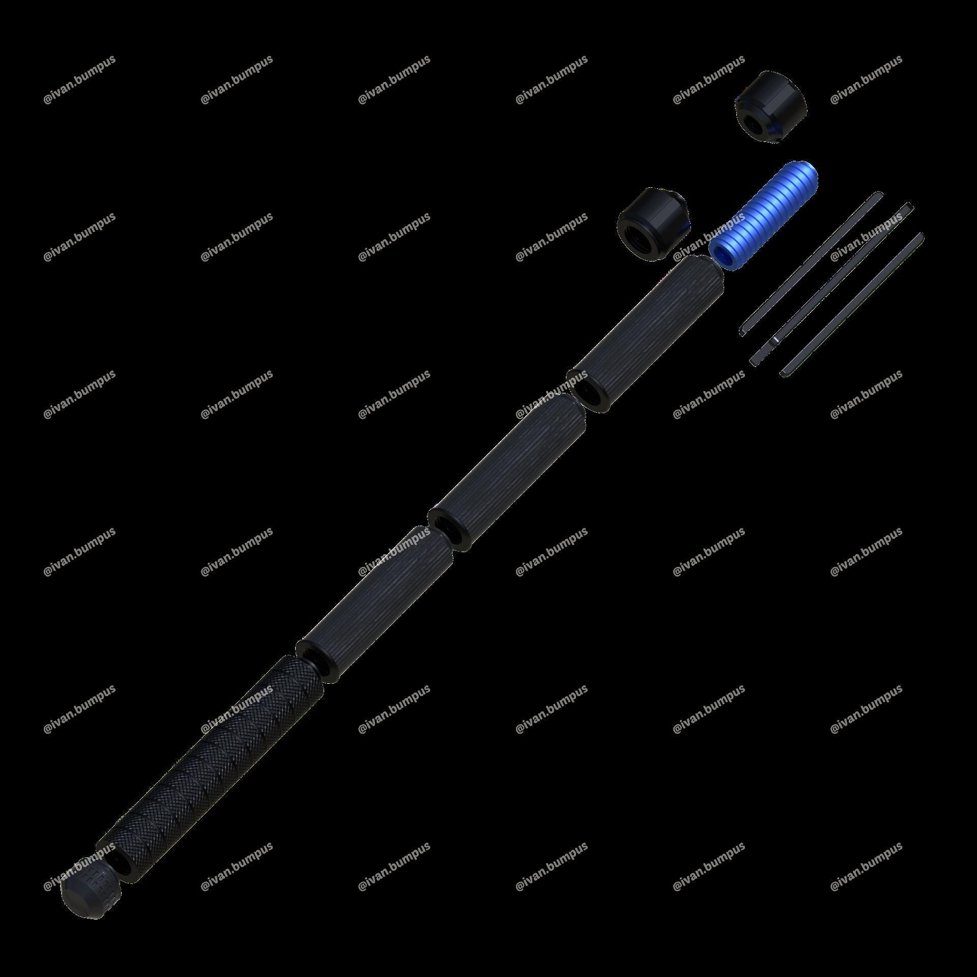 READ DESCRIPTION Digital STL File Nightwing Inspired Escrima Sticks V3 ...