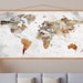 Hanging World Map Canvas Rustic Frame Home Decor Earth - Etsy