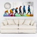 Human Evolution Canvas Art, Large Wall Decor, Colorful Watercolor ...