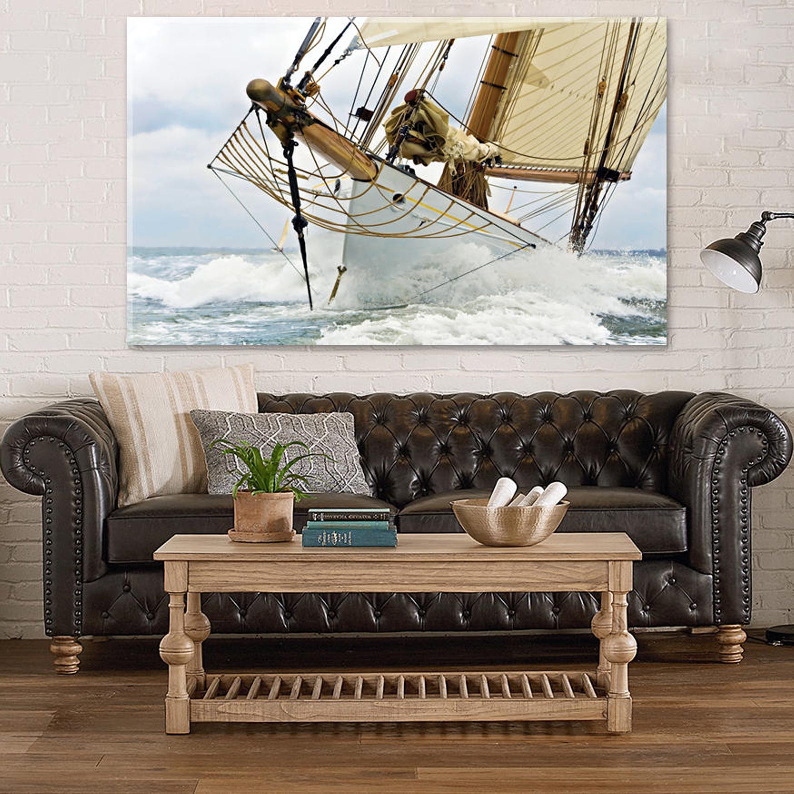 Sailing Boat Canvas Large Canvas Sea Wall Decor Framed | Etsy