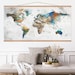 Hanging World Map Canvas, Rustic Frame Home Decor, World Map Wall Art ...