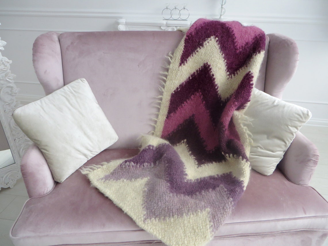 Bed Throw Wool Blanket Bed Scarf Throw Blanket Handwoven Cover - Etsy