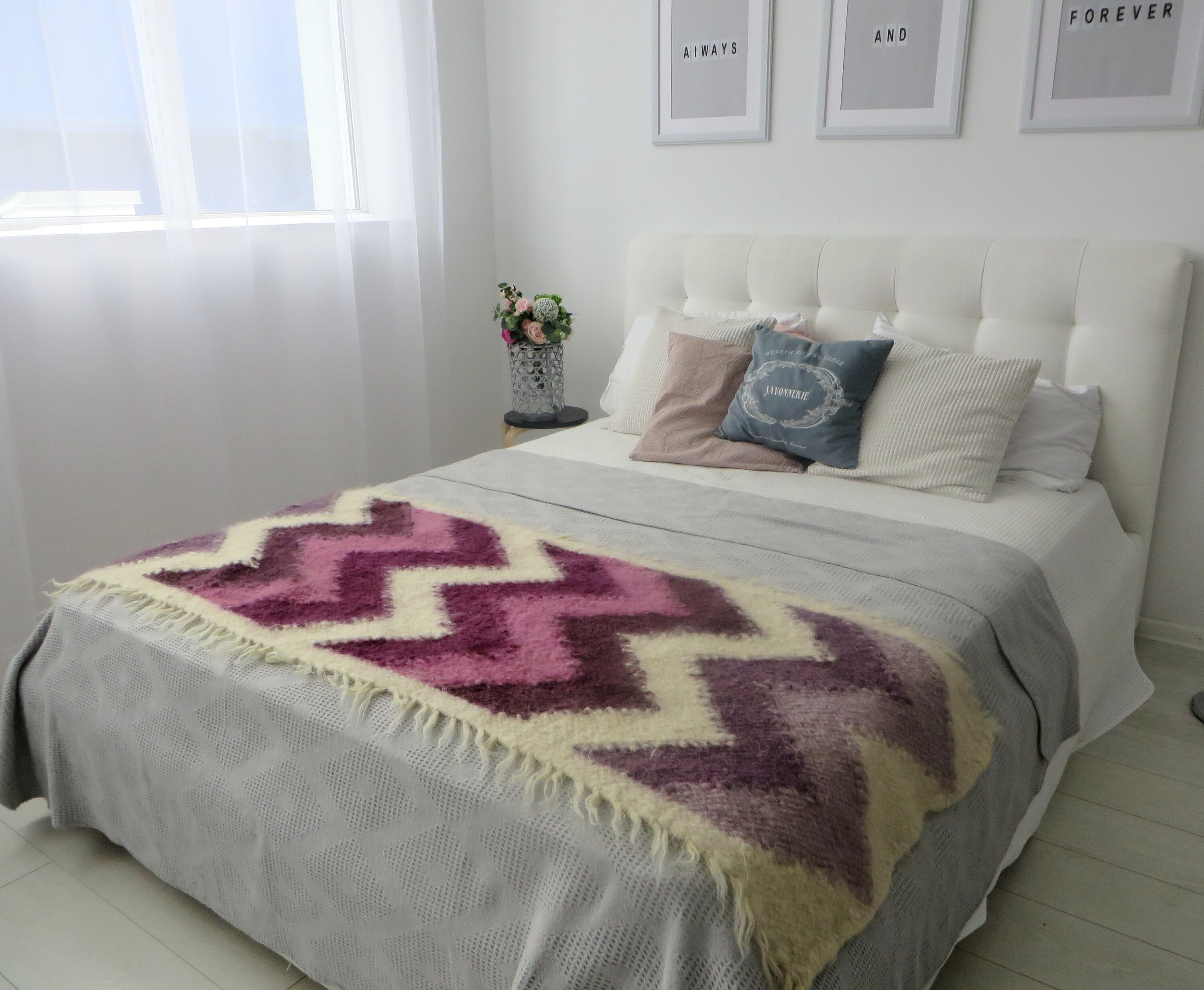 Bed Throw Wool Blanket Bed Scarf Throw Blanket Handwoven Cover - Etsy