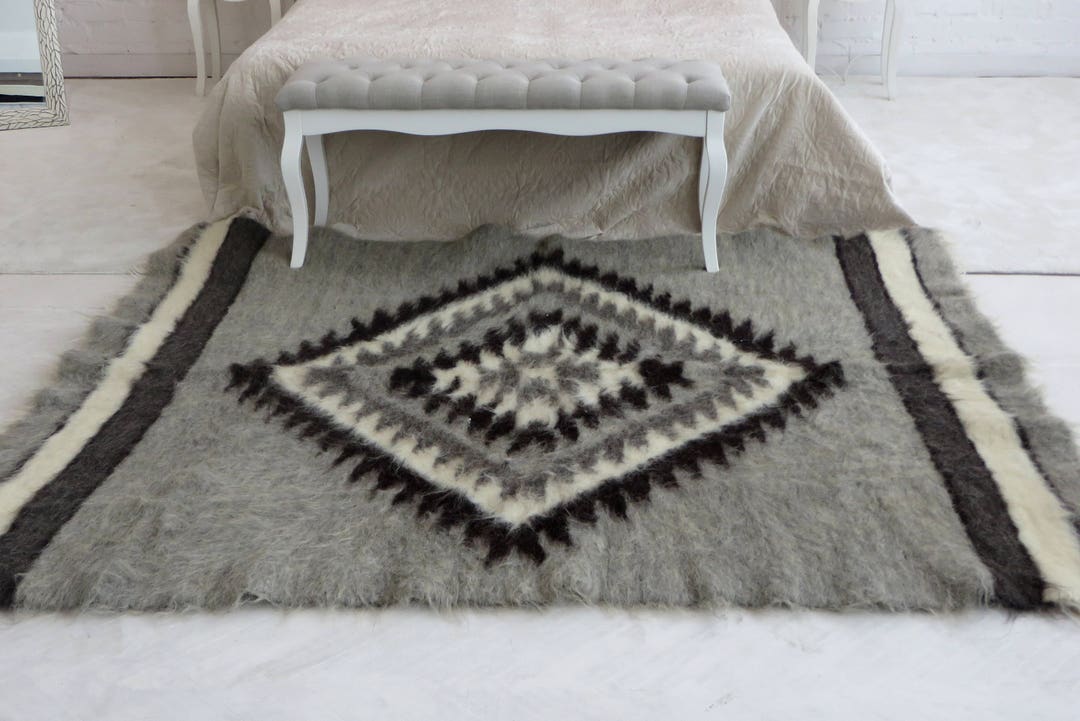Wool Rug Nordic Carpet Rug Scandinavian Rug Wool Area Rug Modern Woolen ...