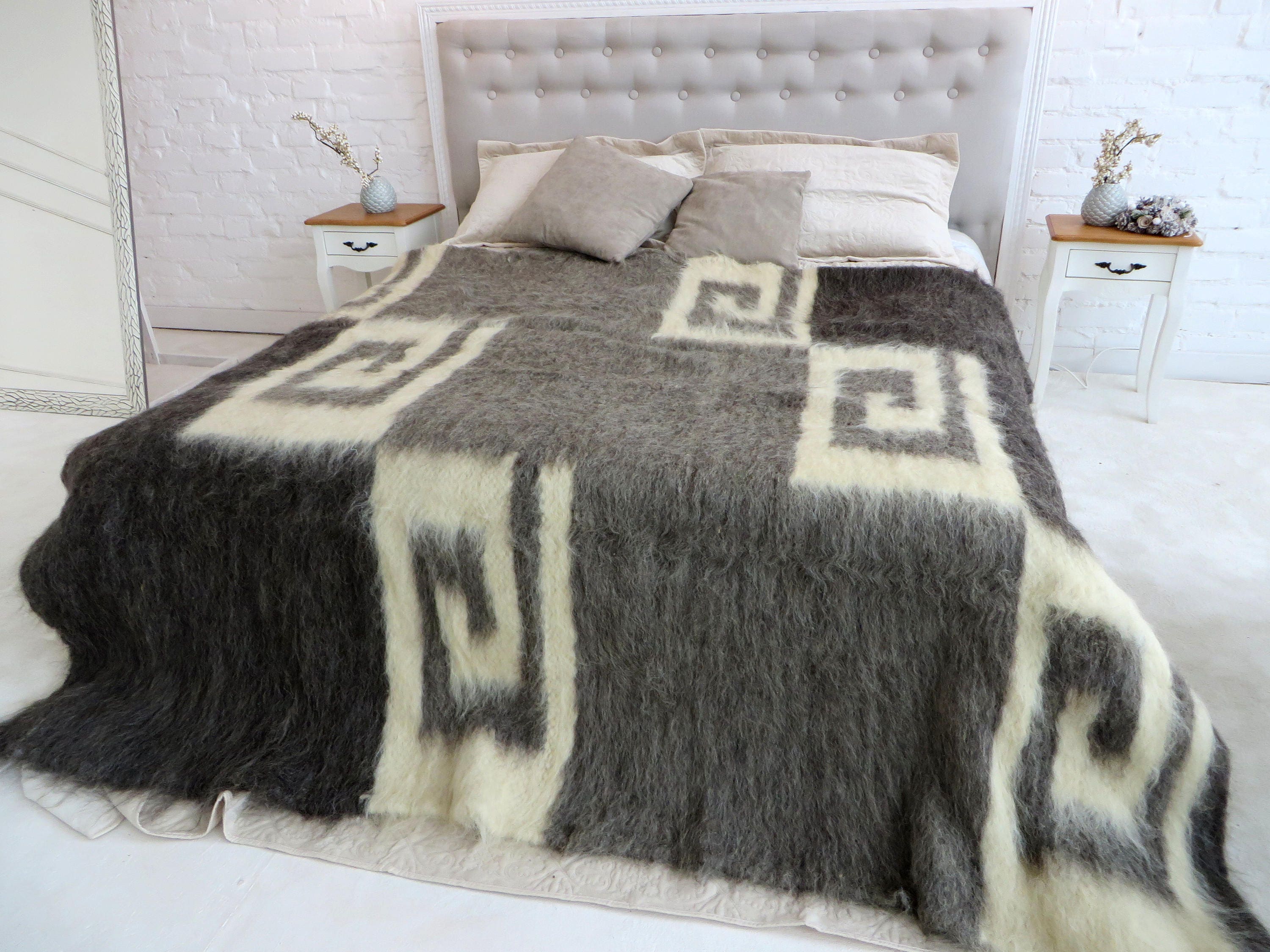 Wool Coverlet Wool Blanket King Coverlet Wool Throw Blanket - Etsy