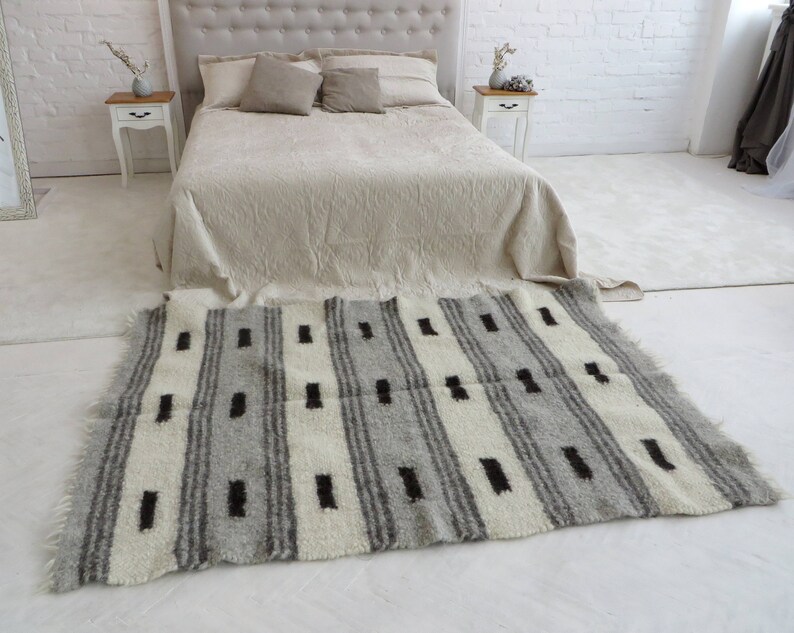 Wool Rug Rugs Handwoven Rug Area Rug White Rug Floor Rug | Etsy