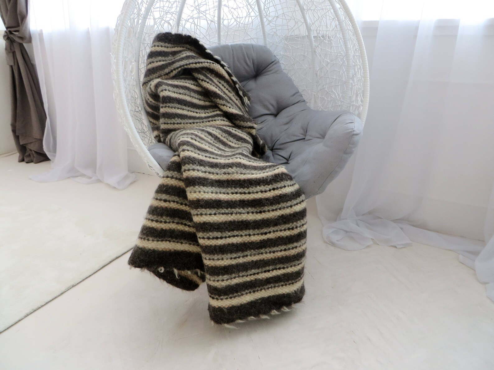 Wool Blanket Rustic Blanket Bed Blankets Scandinavian Blanket - Etsy