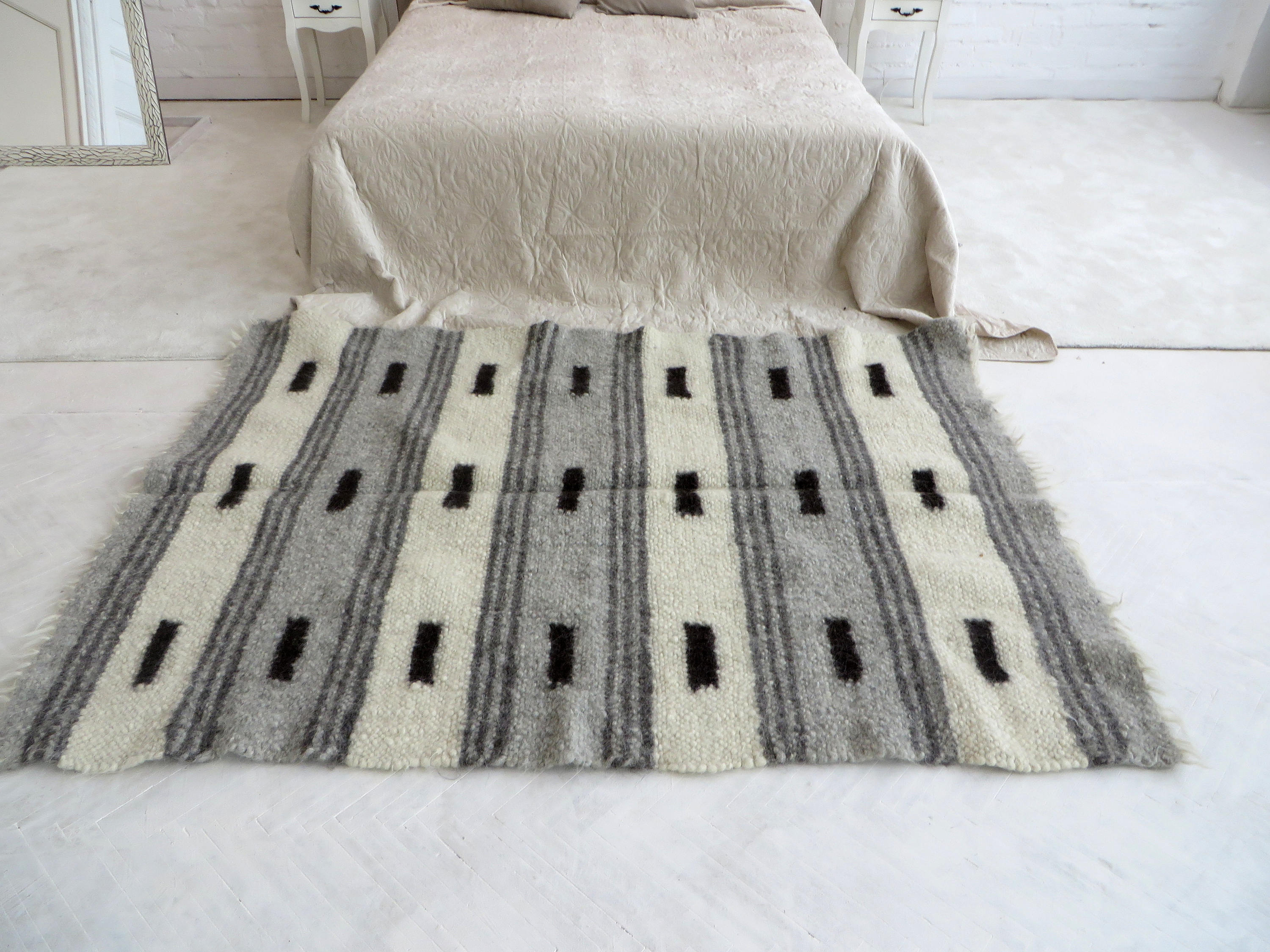 Wool Rug Rugs Handwoven Rug Area Rug White Rug Floor Rug | Etsy