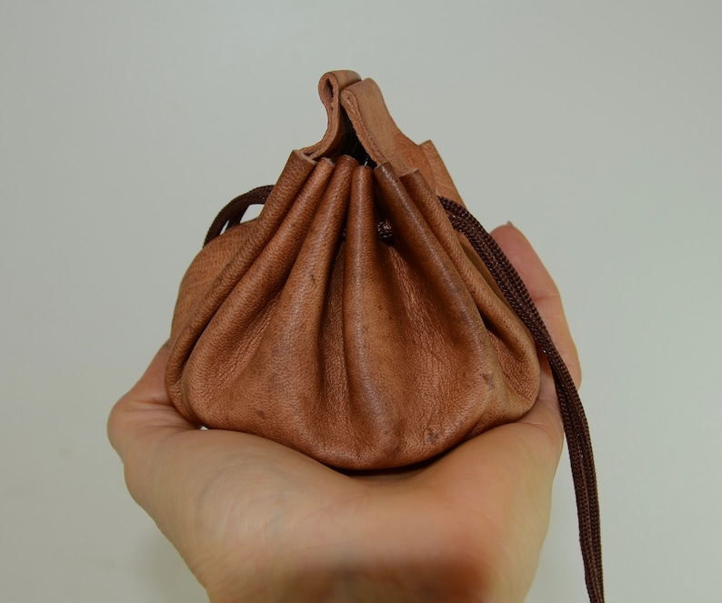 Leather Drawstring Pouch Coin Pouch Money Pouch Coin Purse | Etsy