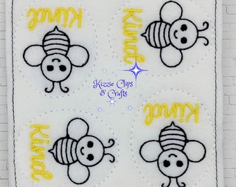 Bee Kind Feltie Spring Feltie Embroidery File - Etsy