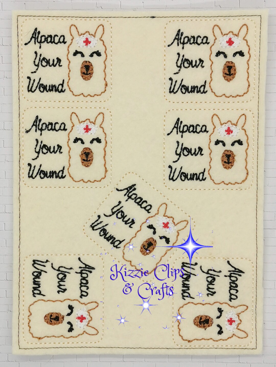 Alpaca Your Wound Feltie Sheet - Etsy