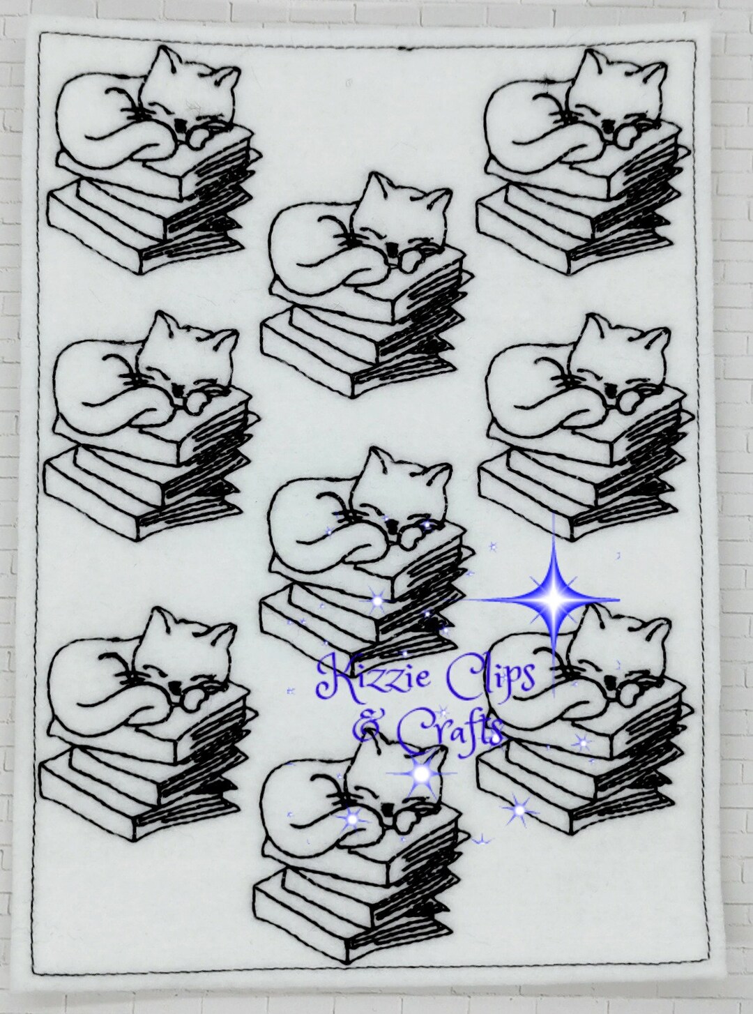 Cat Sleeping Feltie Sheet - Etsy